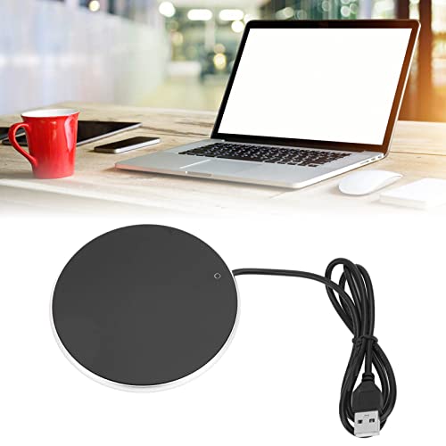 USB Candle Warmer, Candle Warmer Plate Auto Shut Off Small Portable 5V 2A Coffee Warmer for Home Office(Silver)