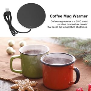 USB Candle Warmer, Candle Warmer Plate Auto Shut Off Small Portable 5V 2A Coffee Warmer for Home Office(Silver)