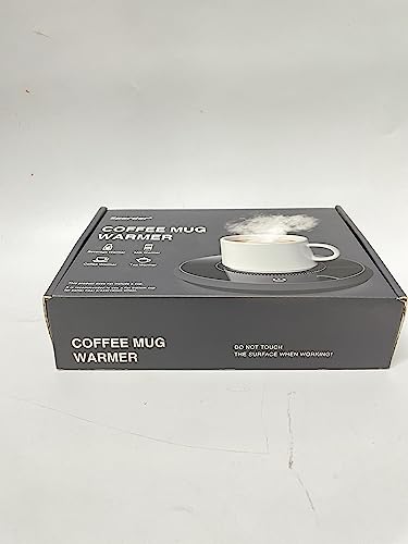 Smart Coffee Mug Warmer for Desk, Auto Shut Off Gravity-Induction Coffee Warmer with Two Temperatures Setting, Cup Warmer Plate for Cocoa/Tea/Water/Milk/Plate, (Not Including Cup)