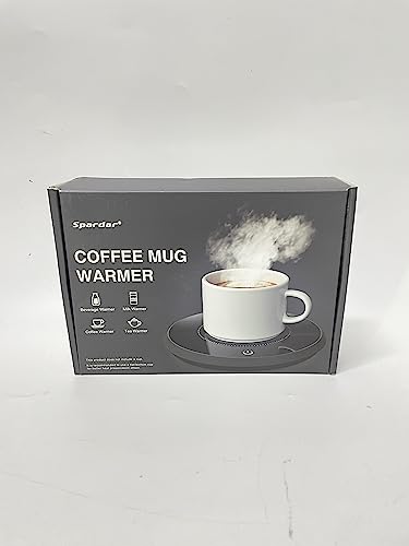 Smart Coffee Mug Warmer for Desk, Auto Shut Off Gravity-Induction Coffee Warmer with Two Temperatures Setting, Cup Warmer Plate for Cocoa/Tea/Water/Milk/Plate, (Not Including Cup)