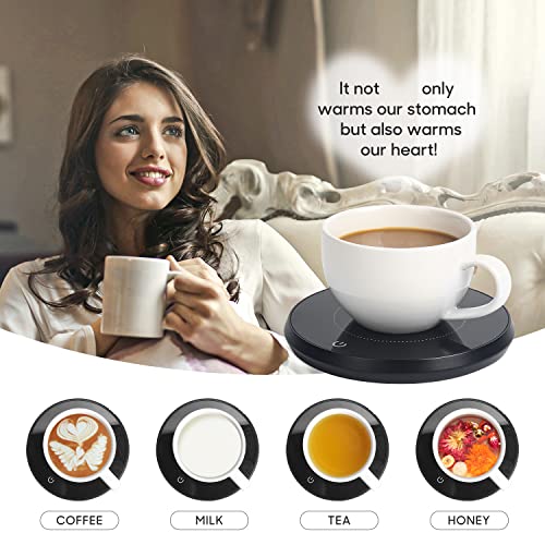 Smart Coffee Mug Warmer for Desk, Auto Shut Off Gravity-Induction Coffee Warmer with Two Temperatures Setting, Cup Warmer Plate for Cocoa/Tea/Water/Milk/Plate, (Not Including Cup)