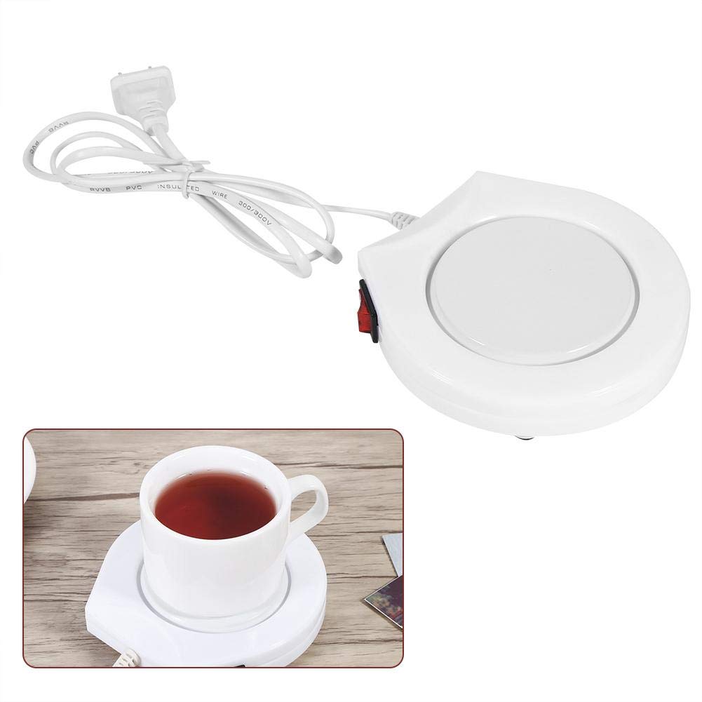 110V Cup Warmer, Keep Temperature 50℃ Mug Pad, Coffee Heater Pad Mug Warmer, White Office for Home