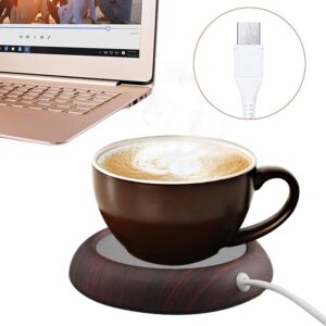 usb coffee mug warmer coaster wood electric cup heater milk tea heating plate