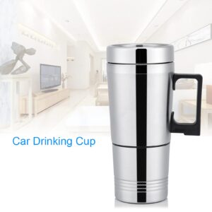 12V/24V 300ml Car Heating Bottle 304 Stainless Steel Electric Cup In-Car Travel Heating Cup for Heating Water Coffee Milk Tea in Travel (24V)