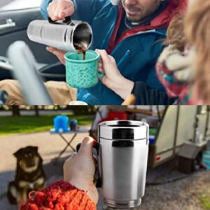 12V/24V 300ml Car Heating Bottle 304 Stainless Steel Electric Cup In-Car Travel Heating Cup for Heating Water Coffee Milk Tea in Travel (24V)