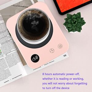 Lemiyoo Coffee Mug Warmer,Cup Warmer Plate for Desk,Auto Shut Off,Smart Beverage Electric Candle Warmer for Coffee,Tea,Gifts for Parents, Family, Friends, Christmas (Pink)