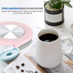 Tosuny USB Coffee Mug Warmer Coaster, Electric Cup Heater Wood Mat Heating Coaster for Tea Coffee,Heating Mat Desktop Heater Insulation Pad for Home Office()