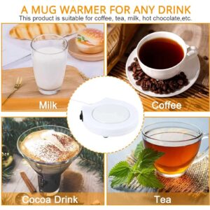 Coffee Mug Warmer, USB Powered Heater Pad ABS + Iron Coffee Heater Pad Light Small 60℃~70℃ Coffee Cup Warmer for Hot Coffee Tea Espresso Milk