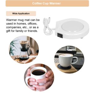 Coffee Mug Warmer, USB Powered Heater Pad ABS + Iron Coffee Heater Pad Light Small 60℃~70℃ Coffee Cup Warmer for Hot Coffee Tea Espresso Milk