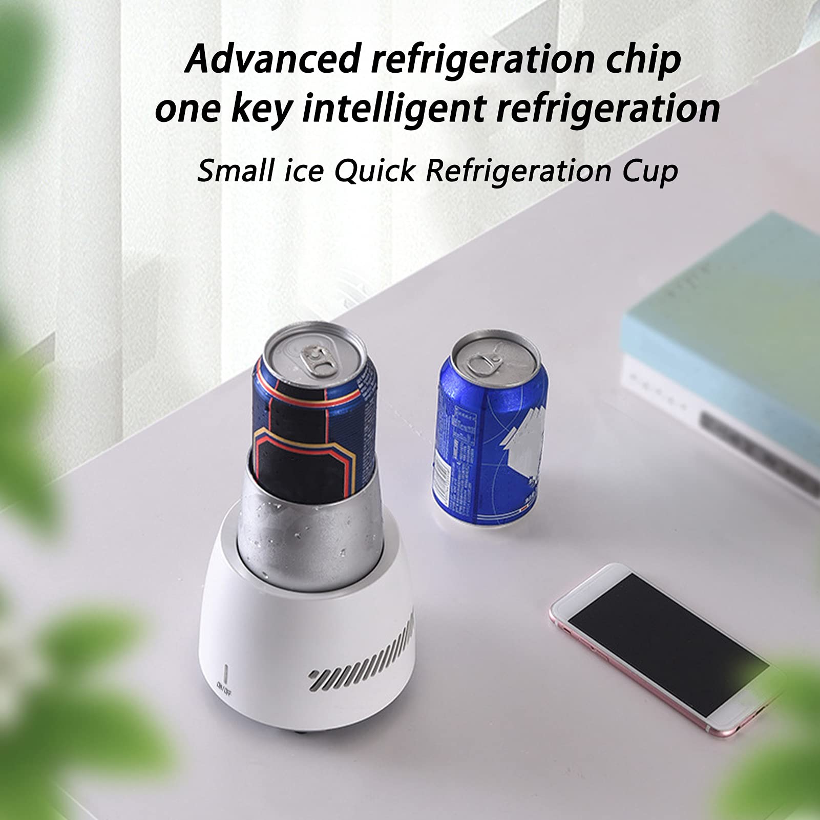 Beverage Mug Cooling Portable Mini Refrigerator Mini Desk Refrigerator Portable Mug for Beverage Cola Beer Wine Drink Chiller(#2)