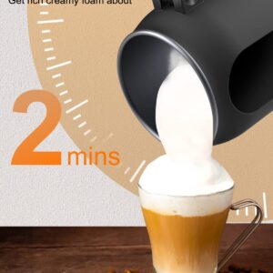 MOFOKEAY Milk Frother, Frother for Coffee, 4 IN 1 Automatic Hot and Cold Foam Maker, Milk Steamer for Latte, Cappuccinos, Macchiato & Hot Chocolate Milk Warmer with Temperature Control & Auto Shut-Off