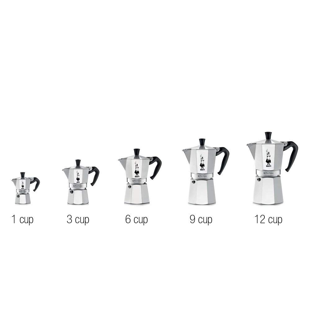 Original Bialetti 12-Espresso Cup Moka Express | Espresso Maker Machine and Zonoz Wooden Small Espresso Stirring Spoon Bundle (12-cup, 25 fl oz, 775 ml)