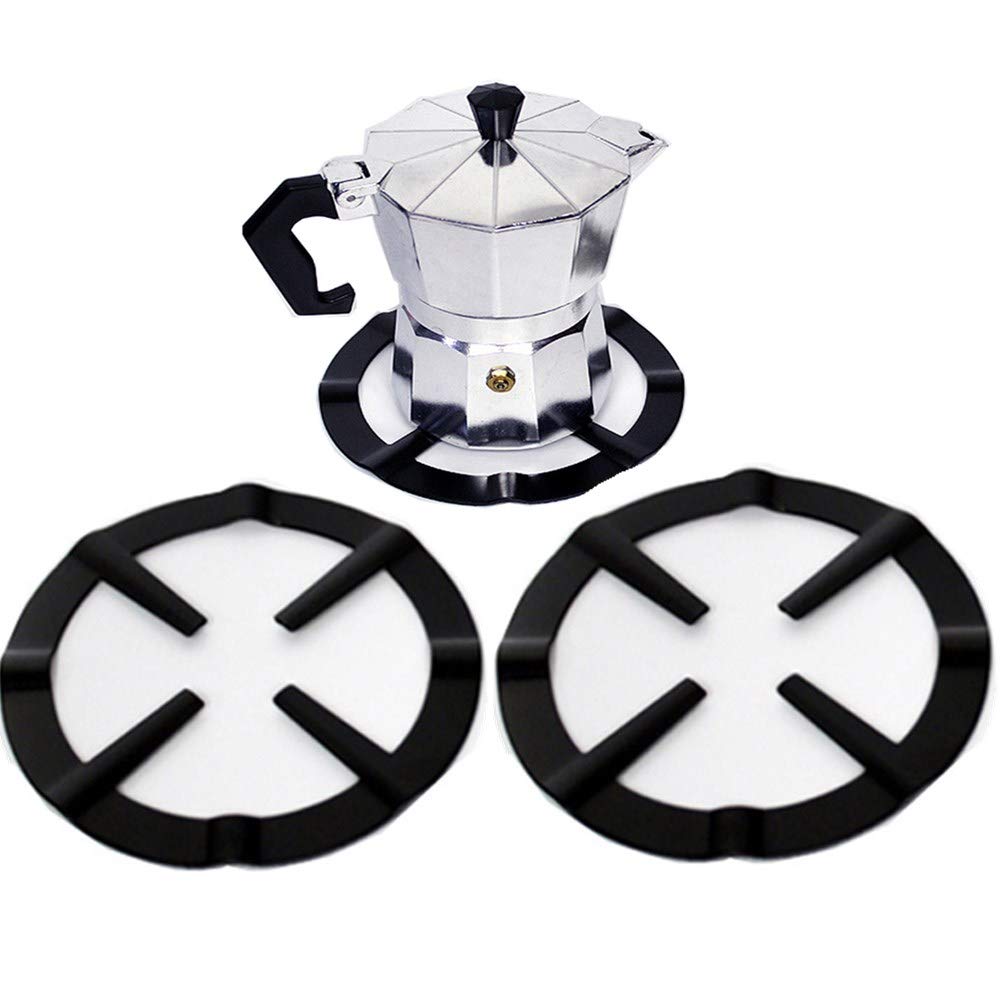 2 Pack Iron Gas Stove Cooker Plate Coffee Moka Pot Stand Reducer Ring Holder