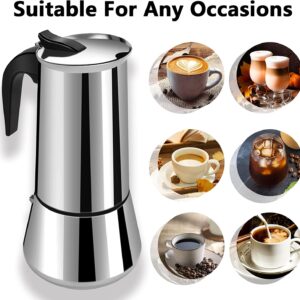 DITOSH 12 Cup 600ML 20oz Stovetop Espresso Maker Stainless Steel Moka Pot Espresso Maker Percolator Italian Coffee Maker Capable Moka Coffee Machine Cafe Percolator Maker for Home Camping