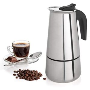 mixpresso 9 cup coffee maker stovetop espresso coffee maker, moka coffee pot with coffee percolator design, stainless steel stovetop espresso maker, italian coffee maker 450ml/15oz