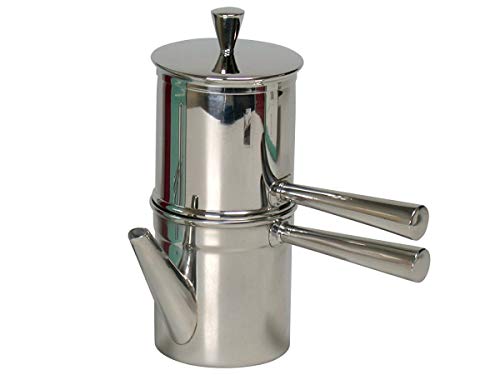 Ilsa Stainless Steel Neapolitan Coffee Maker with Spout, 6 Cup