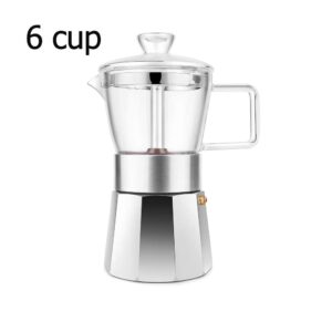 GEESTA Glass-Top Stovetop Espresso Moka Pot lid replacement - 6 cup