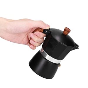 Tissting Moka Pot Aluminum Alloy Espresso Maker Italian Style Classic Coffee Brewer Retro Black Coffee Percolator(Large 300ml)