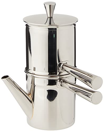 Ilsa Neapolitan Coffee Maker, Stainless Steel, Silver, 1-2 Cups