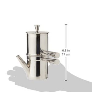 Ilsa Neapolitan Coffee Maker, Stainless Steel, Silver, 1-2 Cups