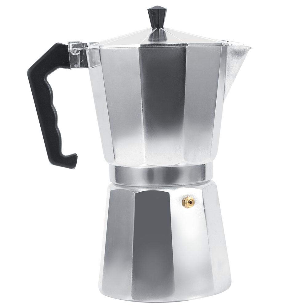 Italian Type Moka Pot,3/6/9/12 Cups Aluminum,Espresso Coffee Maker,Stove Home Office Use Hot,Moka Kettle,For Coffee(600ML 12cups)