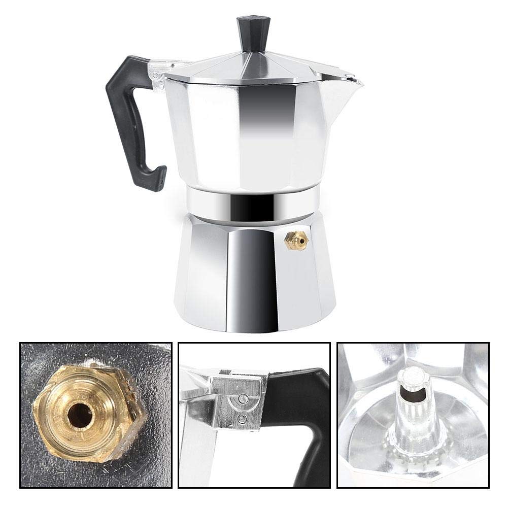 Italian Type Moka Pot,3/6/9/12 Cups Aluminum,Espresso Coffee Maker,Stove Home Office Use Hot,Moka Kettle,For Coffee(600ML 12cups)