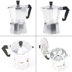 Italian Type Moka Pot,3/6/9/12 Cups Aluminum,Espresso Coffee Maker,Stove Home Office Use Hot,Moka Kettle,For Coffee(600ML 12cups)