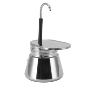 espresso maker, single spout stovetop moka pot stainless steel mini stovetop espresso percolator italian type espresso cup coffee maker,use on stove at home or camping