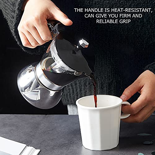 Coffee Maker 200 Ml Capacity Moka Pot Transparent Design Thickened Widened Design Used To Make Popular Delicious Coffee Recipes Ignition