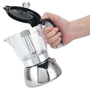 horoper stovetop coffee maker,stainless steel moka pot, 4 cup stainless steel coffee maker stovetop moka pot coffee maker kitchen supplies