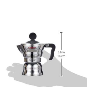 Alessi AAM33 by Alessandro Mendini Stovetop Espresso Maker, 1 Cup, Black