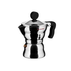 Alessi AAM33 by Alessandro Mendini Stovetop Espresso Maker, 1 Cup, Black