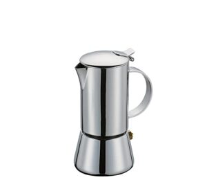 cilio aida stainless steel stovetop espresso maker, polished stainless, 2 cup