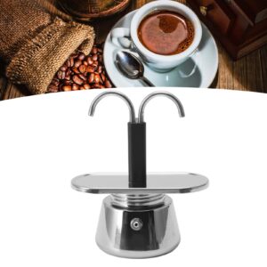 YEmirth 2 Cup Stovetop Espresso Maker, Moka Pot Coffee Maker Classic Italian Coffee Maker Espresso Maker Stovetop 2 Cup 100ML Double Head Stainless Steel, DIY Conduit Coffee Pot