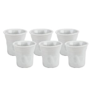 bialetti 06814 bicchierini espresso cups, white, set of 6