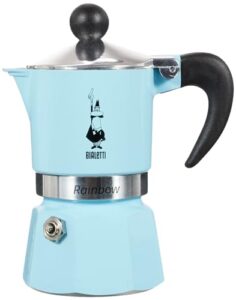 bialetti 5041 rainbow espresso maker, light blue