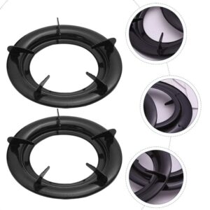 Hemoton Wok Support Ring 3pcs Cast Iron Wok Rack Replacement Round Range Stove Gas Pans for Ge Gas Ranges