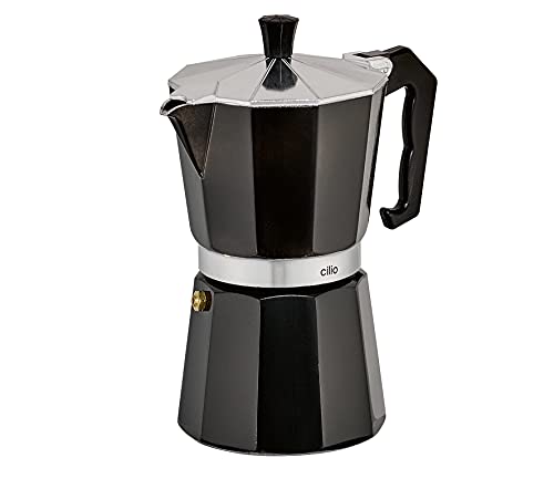 Cilio Classico Stovetop Espresso Maker, Black, 15 Ounce