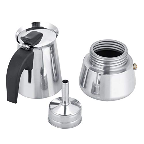 YUYTE Moka Stovetop Espresso Maker Italian Style Cup Stainless Steel Coffee Pot Moka Espresso Maker Mocha Pot Coffee Brewing Tool