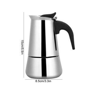 YUYTE Moka Stovetop Espresso Maker Italian Style Cup Stainless Steel Coffee Pot Moka Espresso Maker Mocha Pot Coffee Brewing Tool