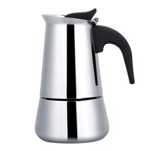 YUYTE Moka Stovetop Espresso Maker Italian Style Cup Stainless Steel Coffee Pot Moka Espresso Maker Mocha Pot Coffee Brewing Tool