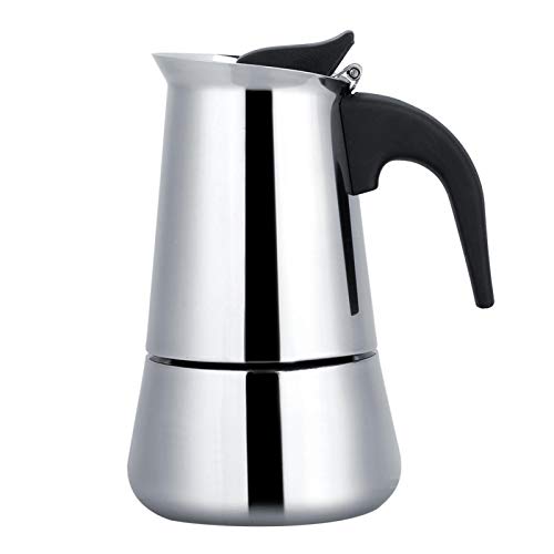 YUYTE Moka Stovetop Espresso Maker Italian Style Cup Stainless Steel Coffee Pot Moka Espresso Maker Mocha Pot Coffee Brewing Tool