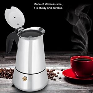 YUYTE Moka Stovetop Espresso Maker Italian Style Cup Stainless Steel Coffee Pot Moka Espresso Maker Mocha Pot Coffee Brewing Tool