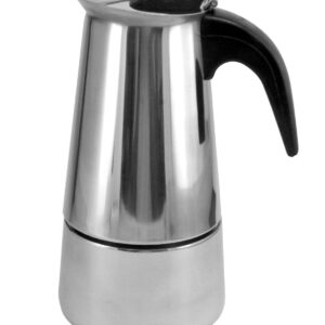 Dependable Industries inc. Essentials Stainless Steel Moka Espresso Coffee Pot Maker Percolator Stovetop Latte Cappuccino Italian Spanish Coffee (Silver, 6 Cup = 12 Ounce)