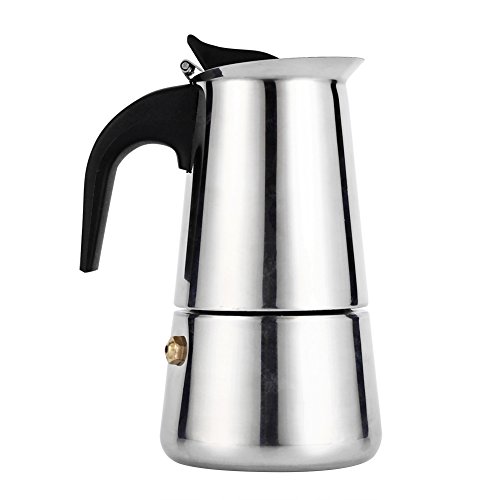 Yosoo Stainless Steel Moka Coffee Pot Percolator Stove Top Coffee Pot Espresso Coffee Maker For Home Office Use (Size : 100ml)