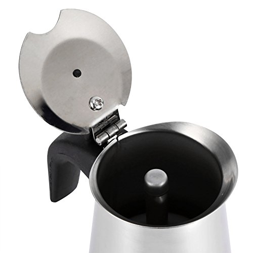 Yosoo Stainless Steel Moka Coffee Pot Percolator Stove Top Coffee Pot Espresso Coffee Maker For Home Office Use (Size : 100ml)