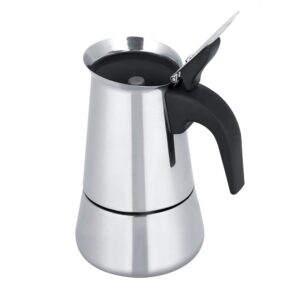 Haofy Portable Stainless Steel Coffee Pot Moka Maker Mocha Pot Coffee Brewing Tool (100ml)