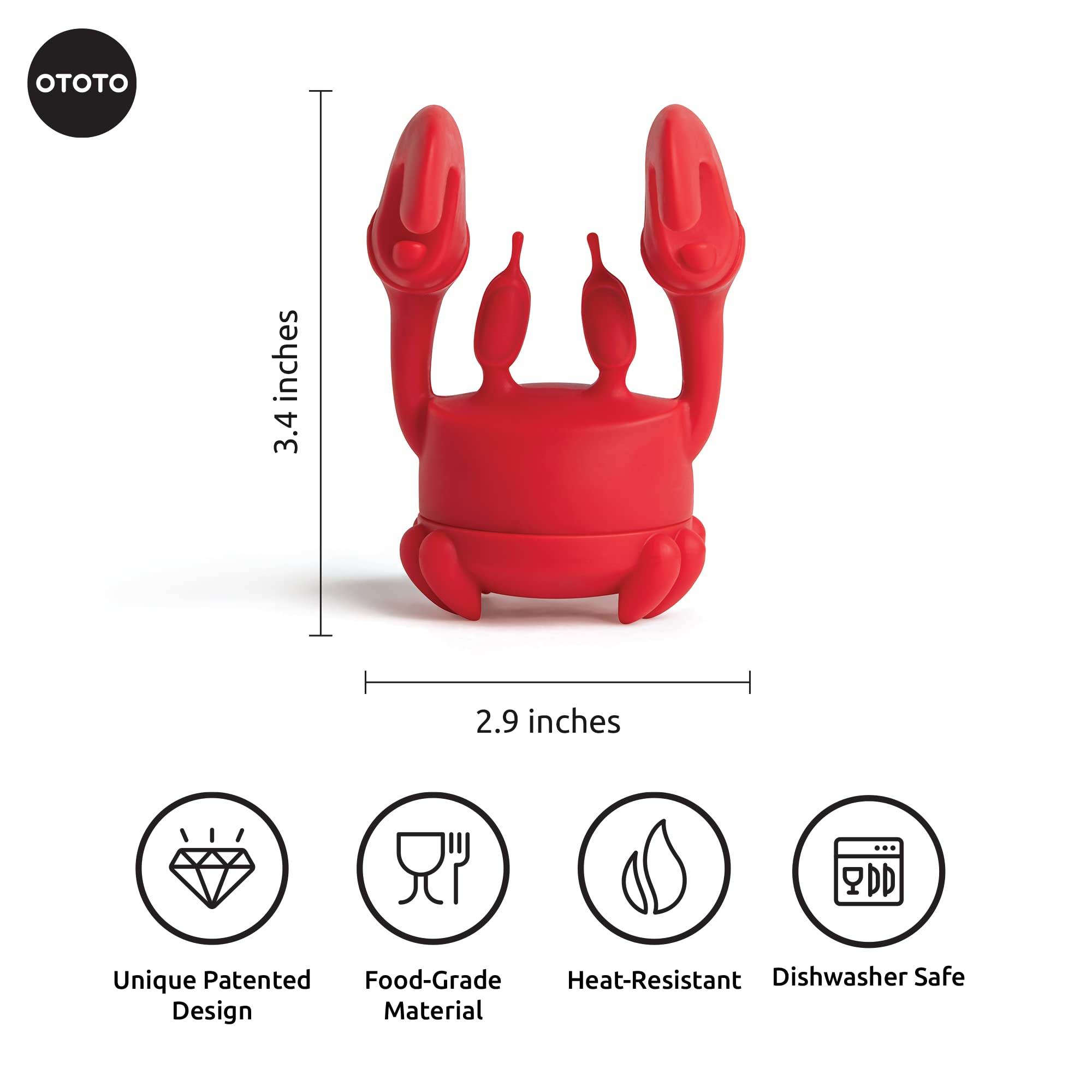 NEW!!! Crab Tea Infuser by OTOTO - Cute Tea Infuser, Tea Accessories For Tea Lovers, Cute Kitchen Accessories, Funny Gifts, Tea Infusers For Loose Tea, Loose Leaf Tea Steeper, Tea Diffuser Kitchen