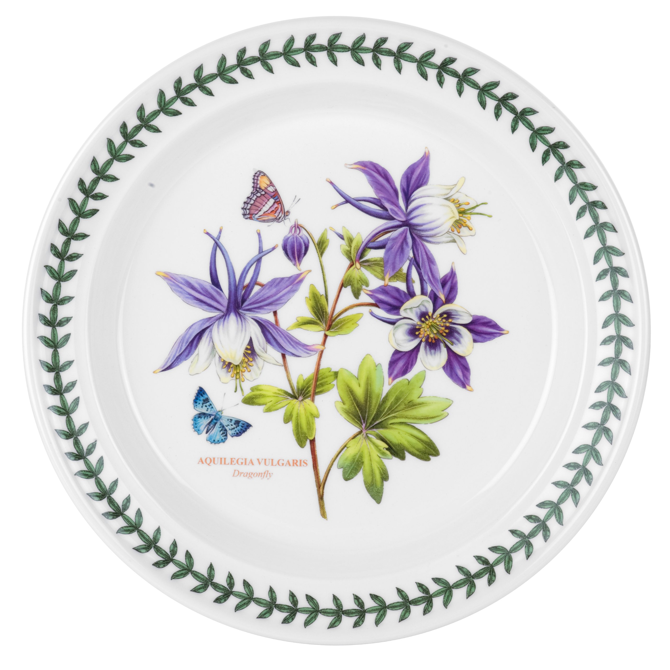 Portmeirion Exotic Botanic Garden Dinner Plate with Assorted Motifs, Round, Ceramic, Dishwasher, Microwave, & Oven Safe, 10.5 Inch, Made in England - Set of 6