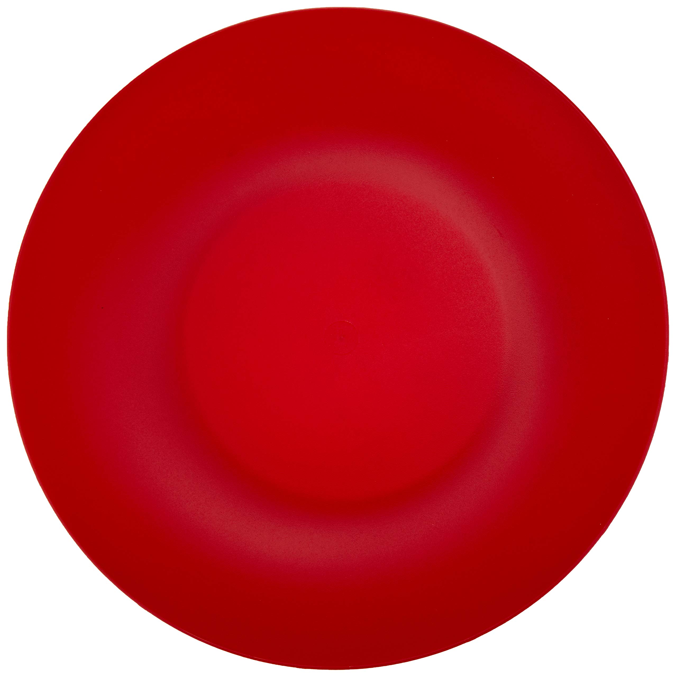 Coza Design- Durable Plastic Plate Set- BPA Free- Set of 6 (Bold Red)